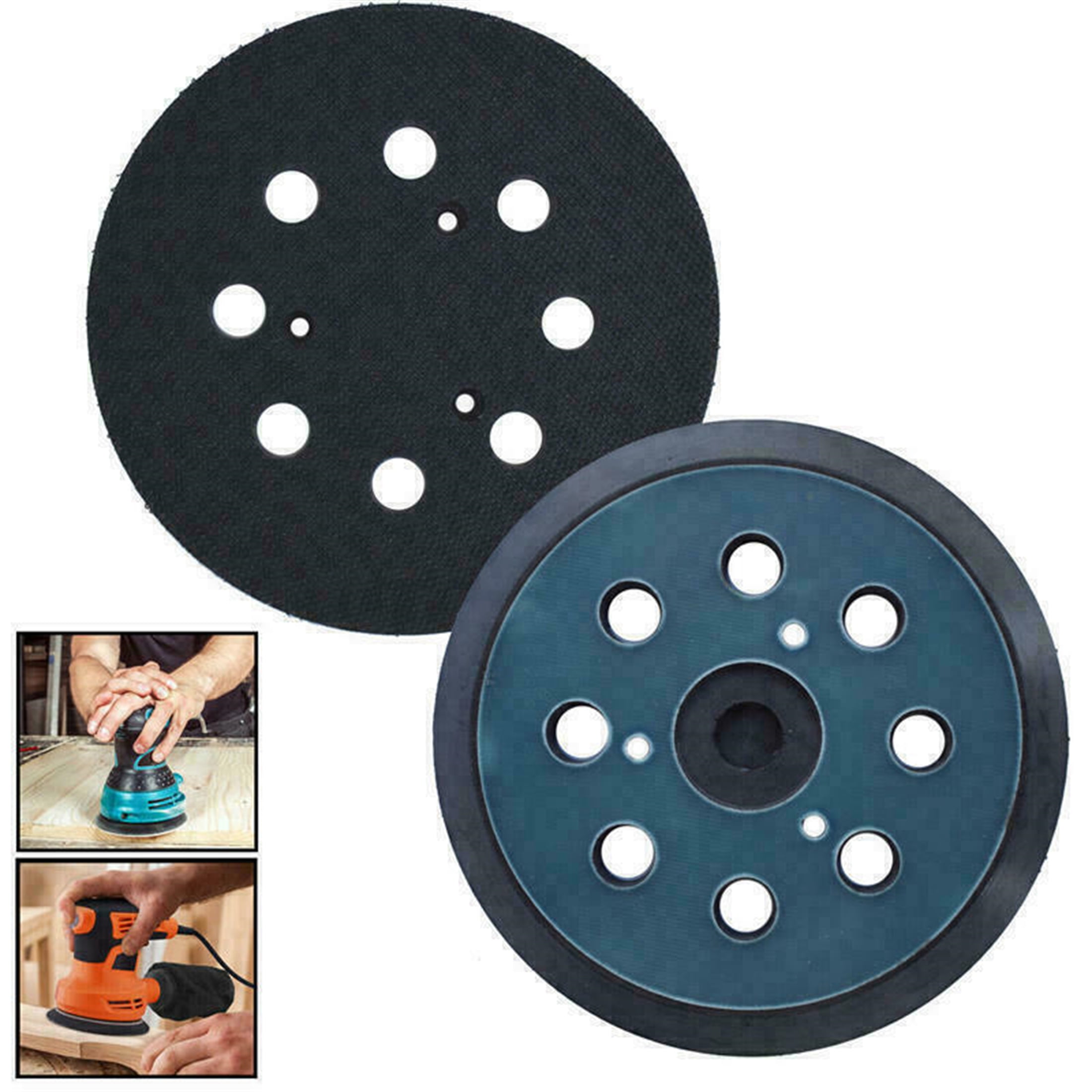 5" 125mm Sanding Pads Base 8 Holes Hoop Backing and Loop Sander Pad ...