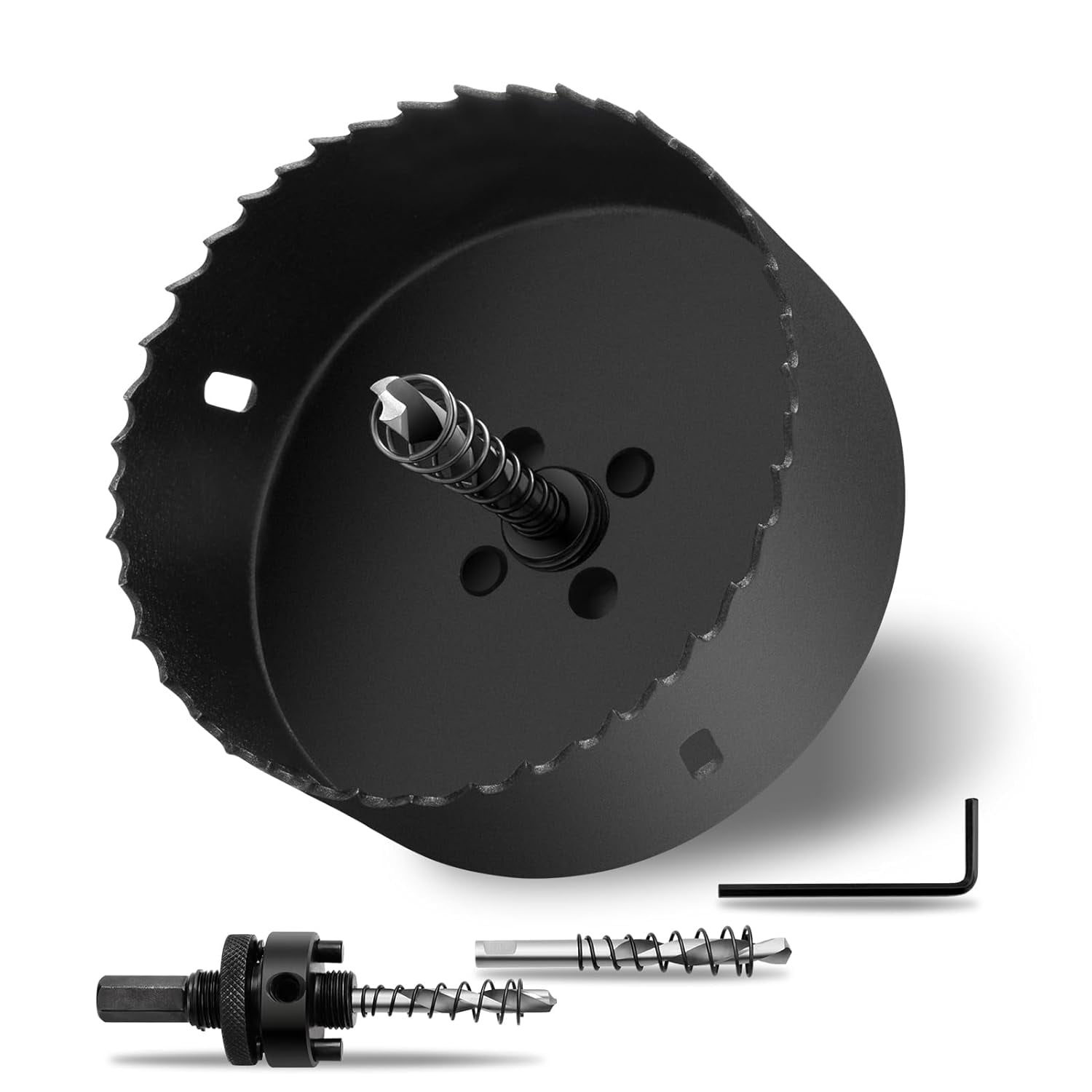 5" 丨127mm Hole Saws with Heavy Duty Arbor HSS Bi-Metal Hole Cutter ...