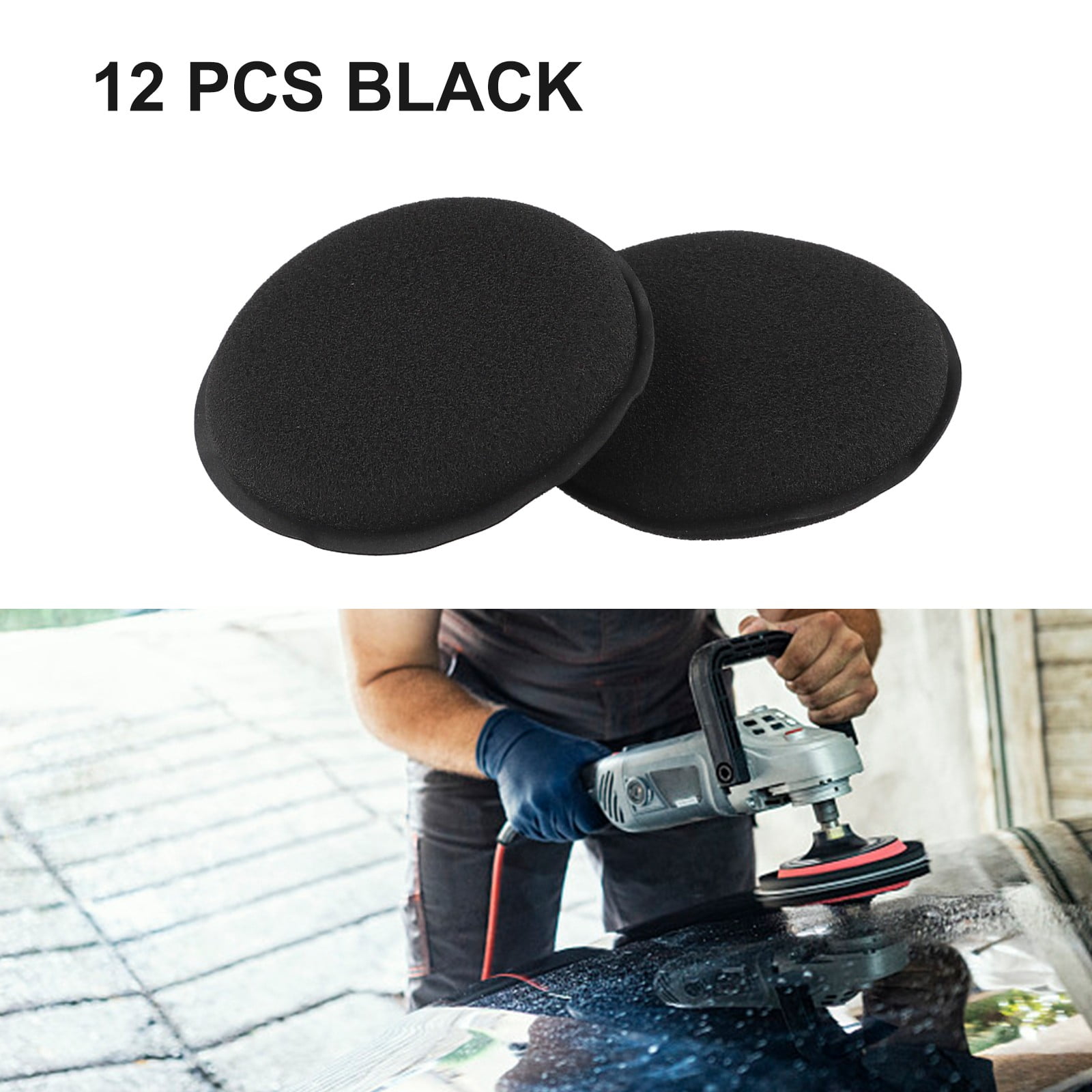 5/12Pcs Car Foam Sponge Wax Applicator Cleaning Detailing Pads 10cm Car ...