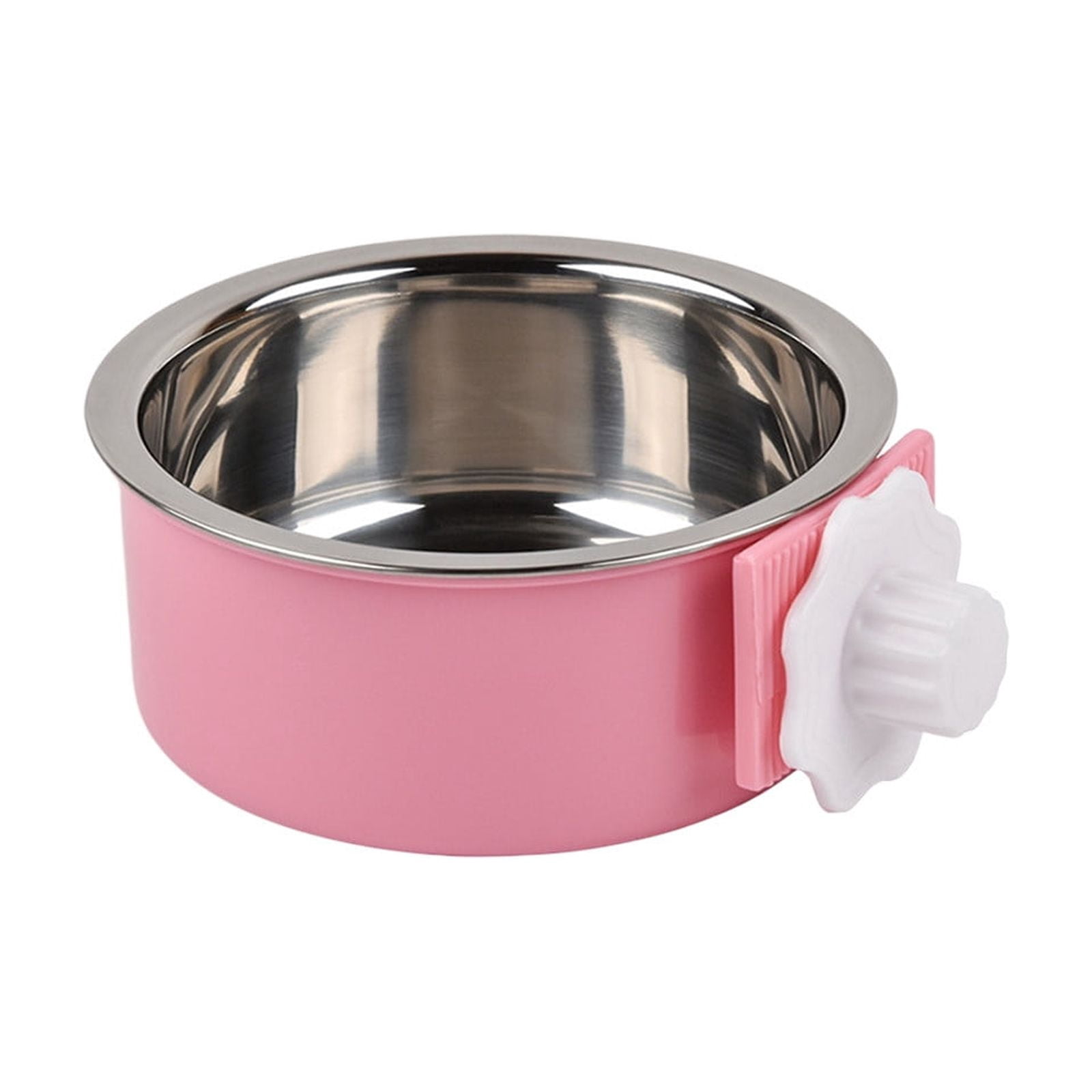 5.12inches Stainless Steel Hanging Pet Bowl,Dog Bowl with Adjustable ...