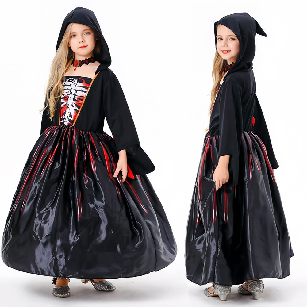 5-14Y Halloween Witch Dress Costumes for Girls Costume Kids Cosplay ...