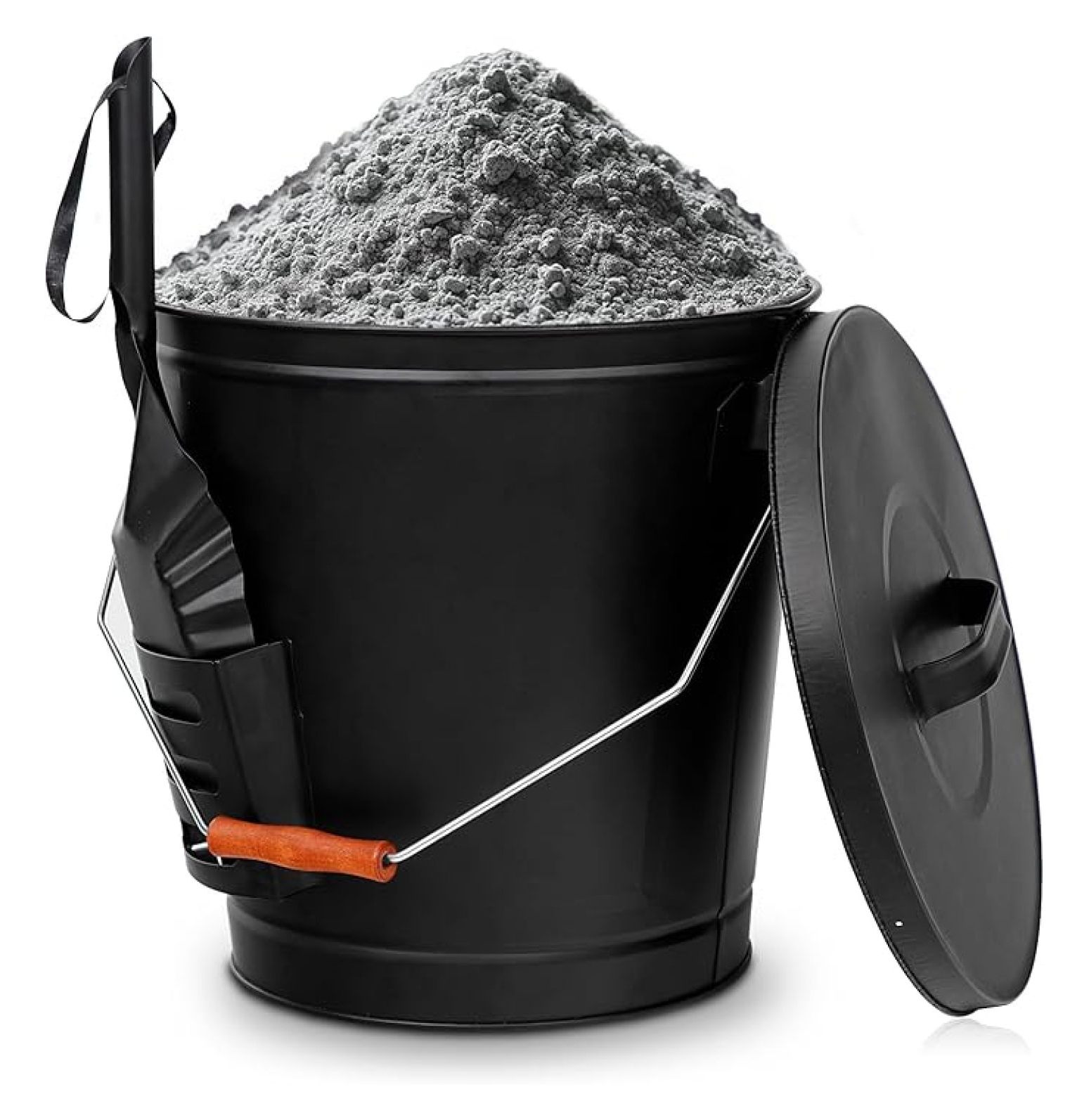 5.15 Gallon Bucket with Lid & Shovel - Galvanized Metal Coal Bucket Can ...