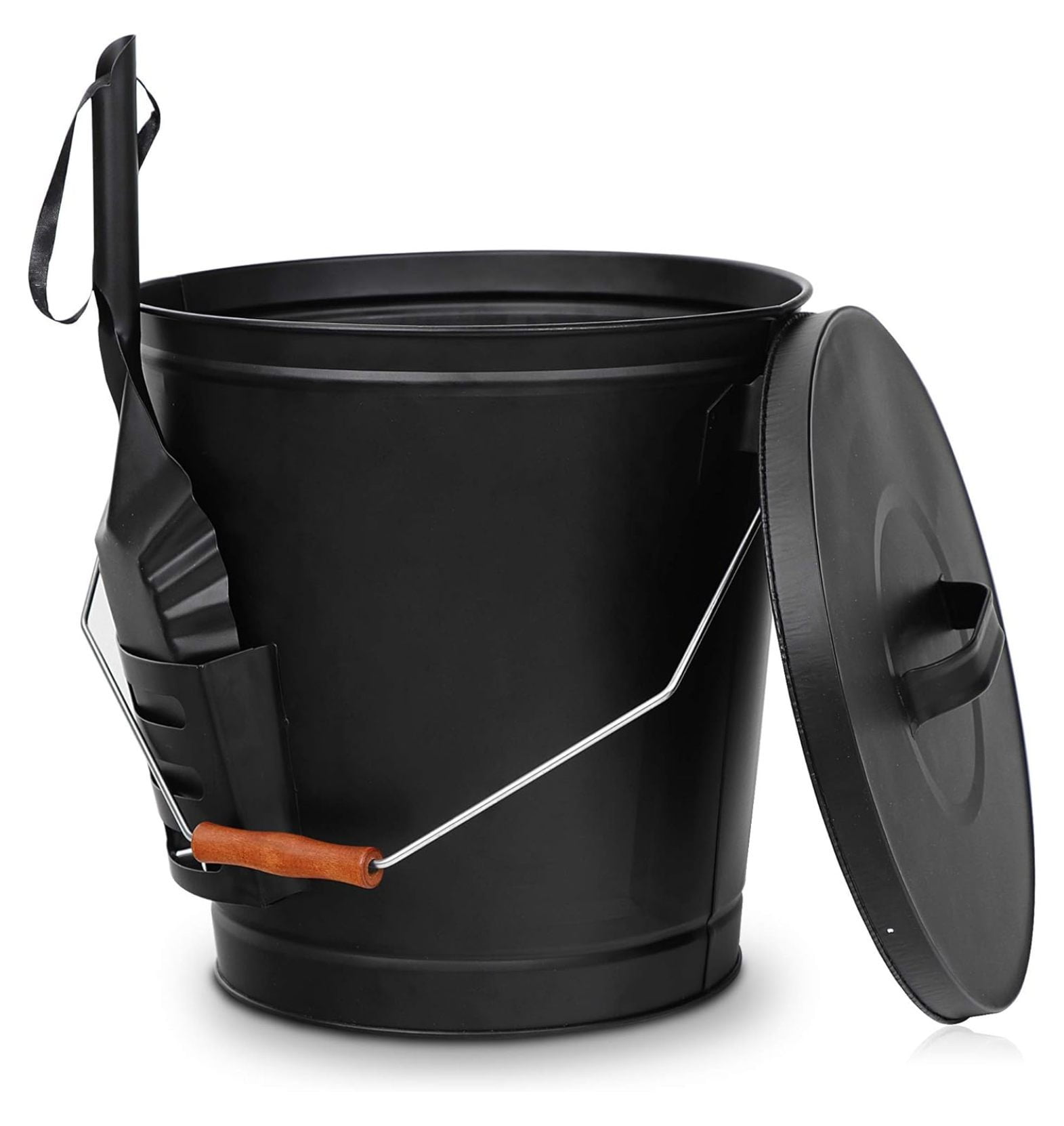 5.15 Gallon Bucket with Lid and Galvanized Iron Pai for Fireplace ...