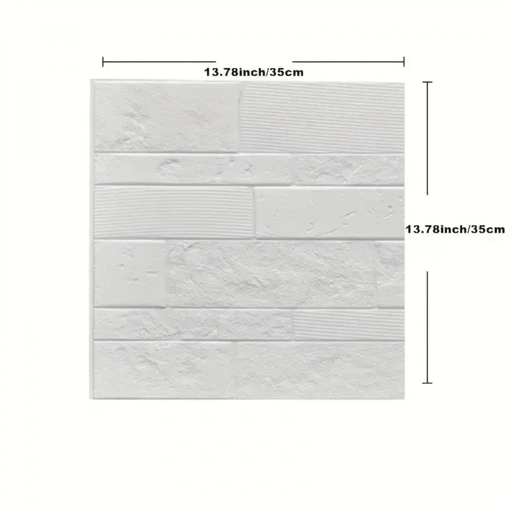 5-15pcs 35cm x 35cm 3D Self-adhesive Solid Color Wall Sticker ...