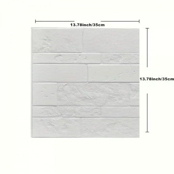 5-15pcs 35cm x 35cm 3D Self-adhesive Solid Color Wall Sticker ...