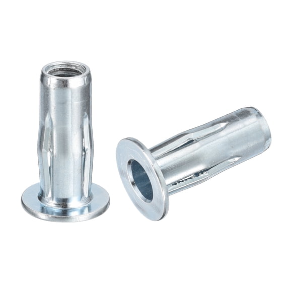 M5 Rivet Nuts, 50 Pack Zinc Plated Carbon Steel Knurled Flat Head ...