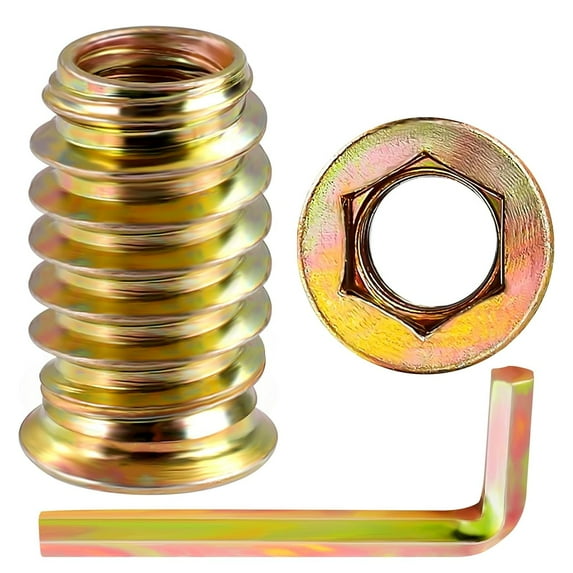 5/16"-18 Threaded Inserts for Wood Nutsert Furniture Screw-in Nut 25mm ...