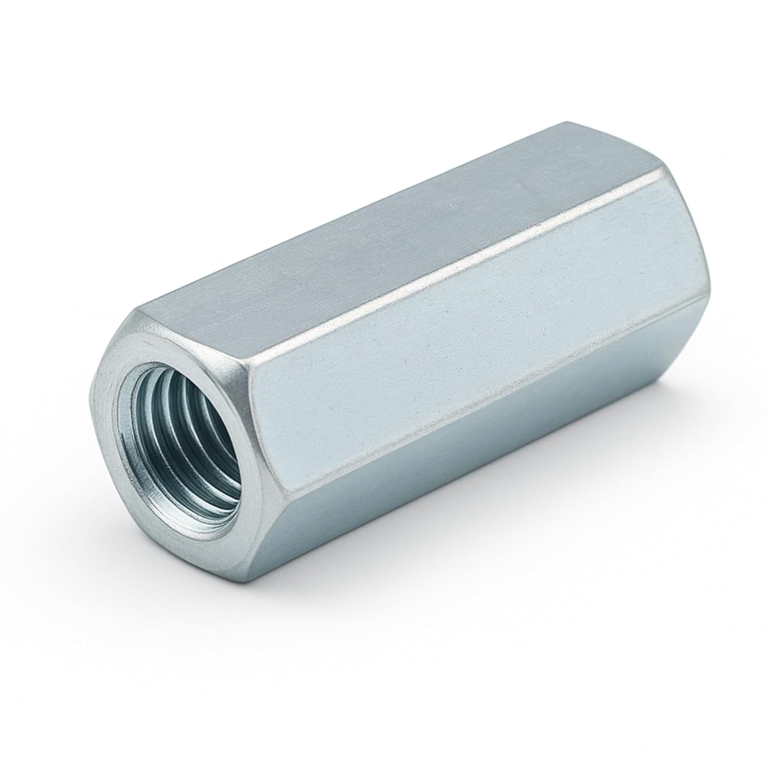 5/16-18 Threaded Rod Coupler Nut, 12 PCs 2" Length – Zinc-Plated Carbon ...