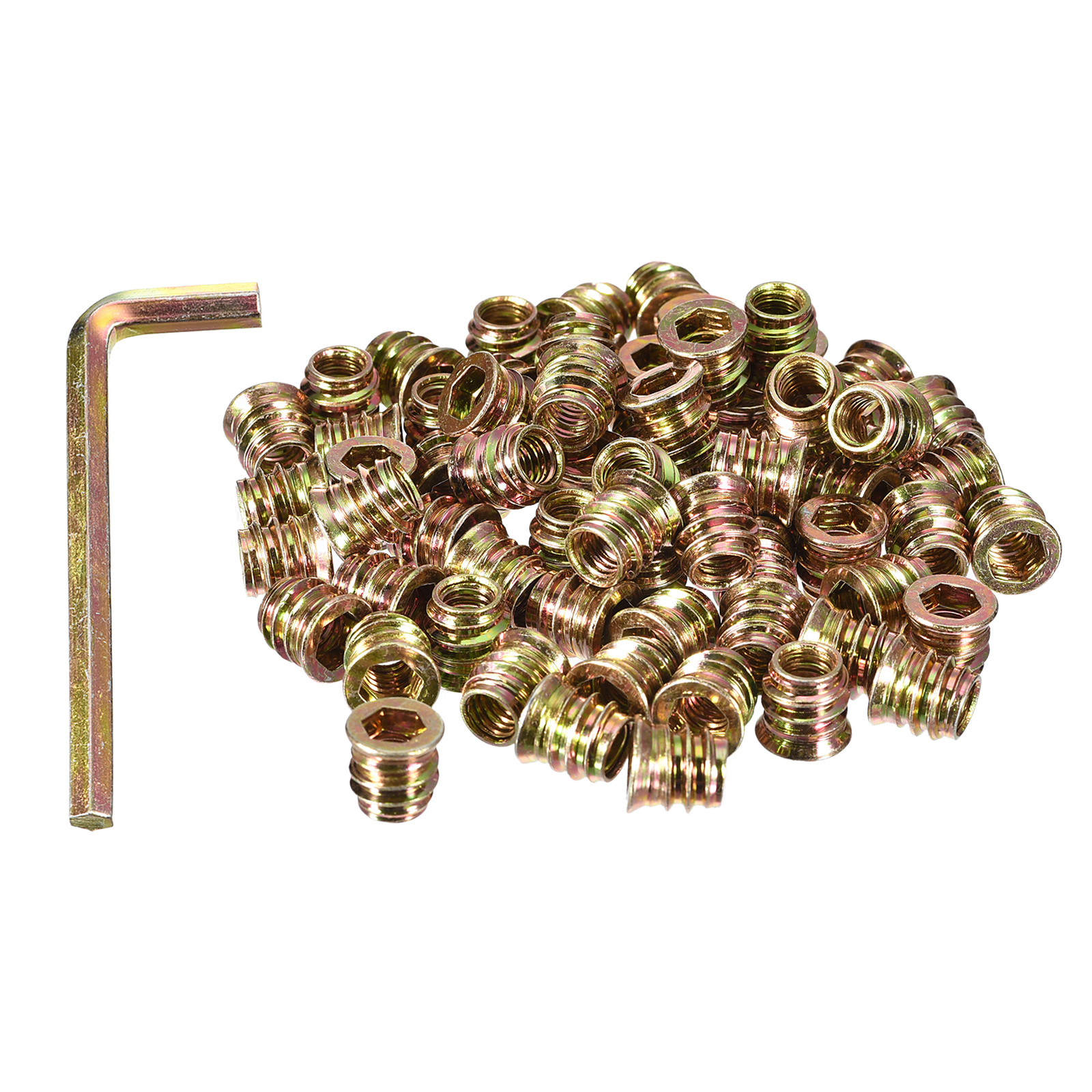 5/16-18 x 13mm Threaded Inserts Nuts, 100 Pack Wood Insert Nuts with ...