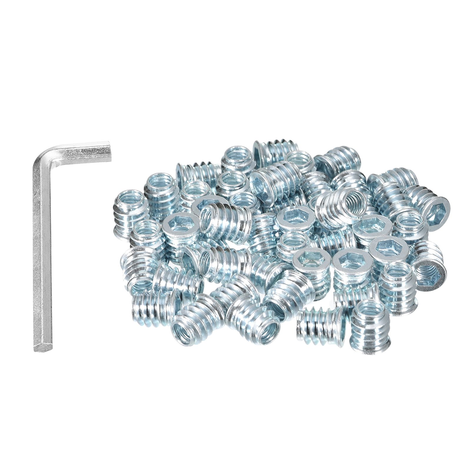 5/16-18 x 15mm Threaded Inserts Nuts, 50 Pack Wood Insert Nuts with Hex ...