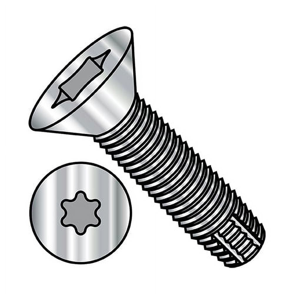 5 16 18x2 Six Lobe Flat Thread Cutting Screw Type F Fully Threaded 18 8 Stainless Steel Pack