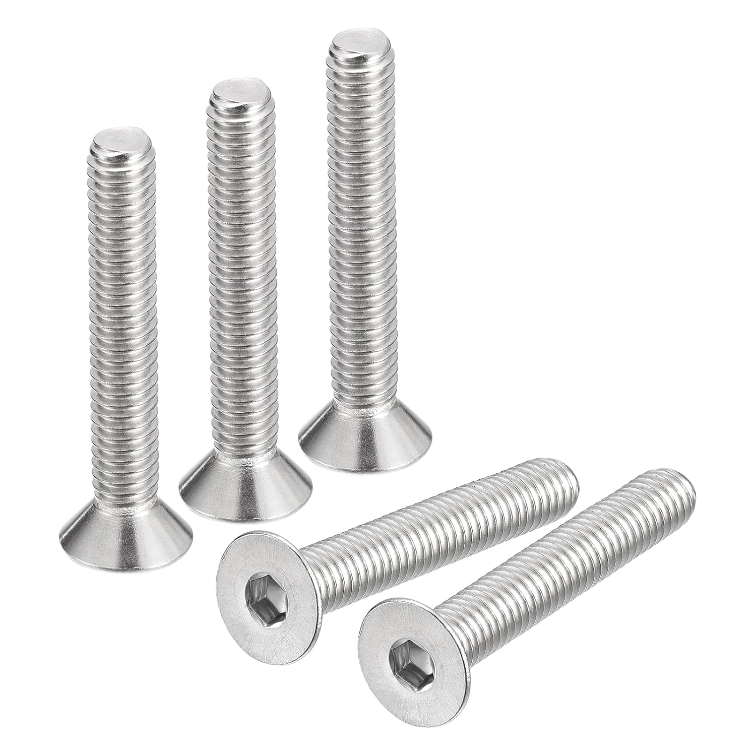 5/16-18x2 Flat Countersunk Head Socket Cap Screws, 5Pcs 304 Stainless ...