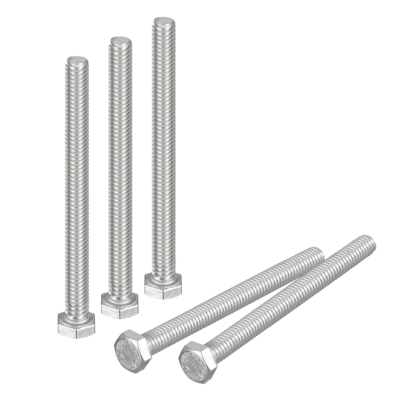 5/16 18x3 1/2" Hex Head Bolts, 10 Pack 304 Stainless Steel Hexagon Bolt ...