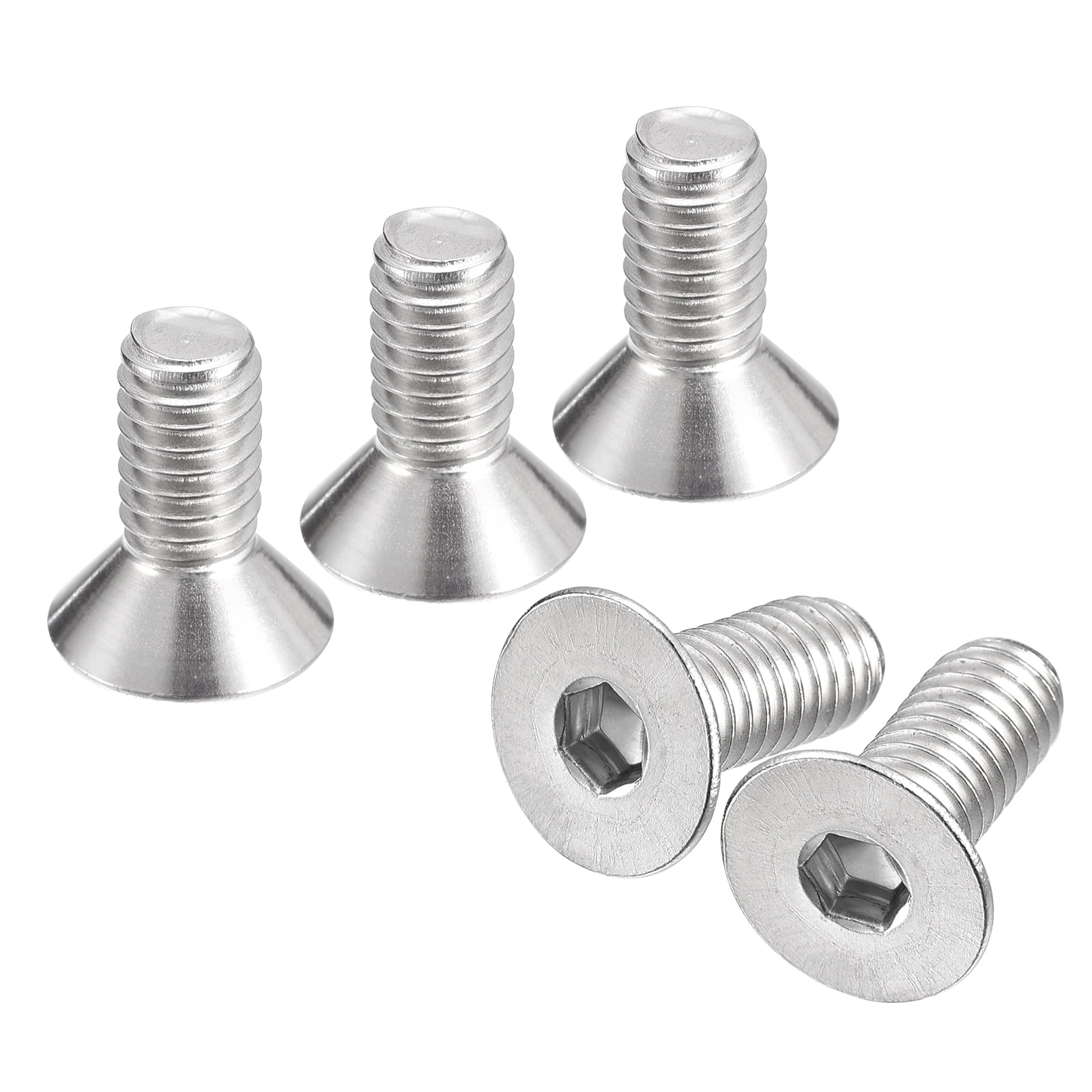 5/16-18x3/4" Flat Head Socket Cap Screws, 304 Stainless Steel Hex Socket Drive Fasteners Bolts ...