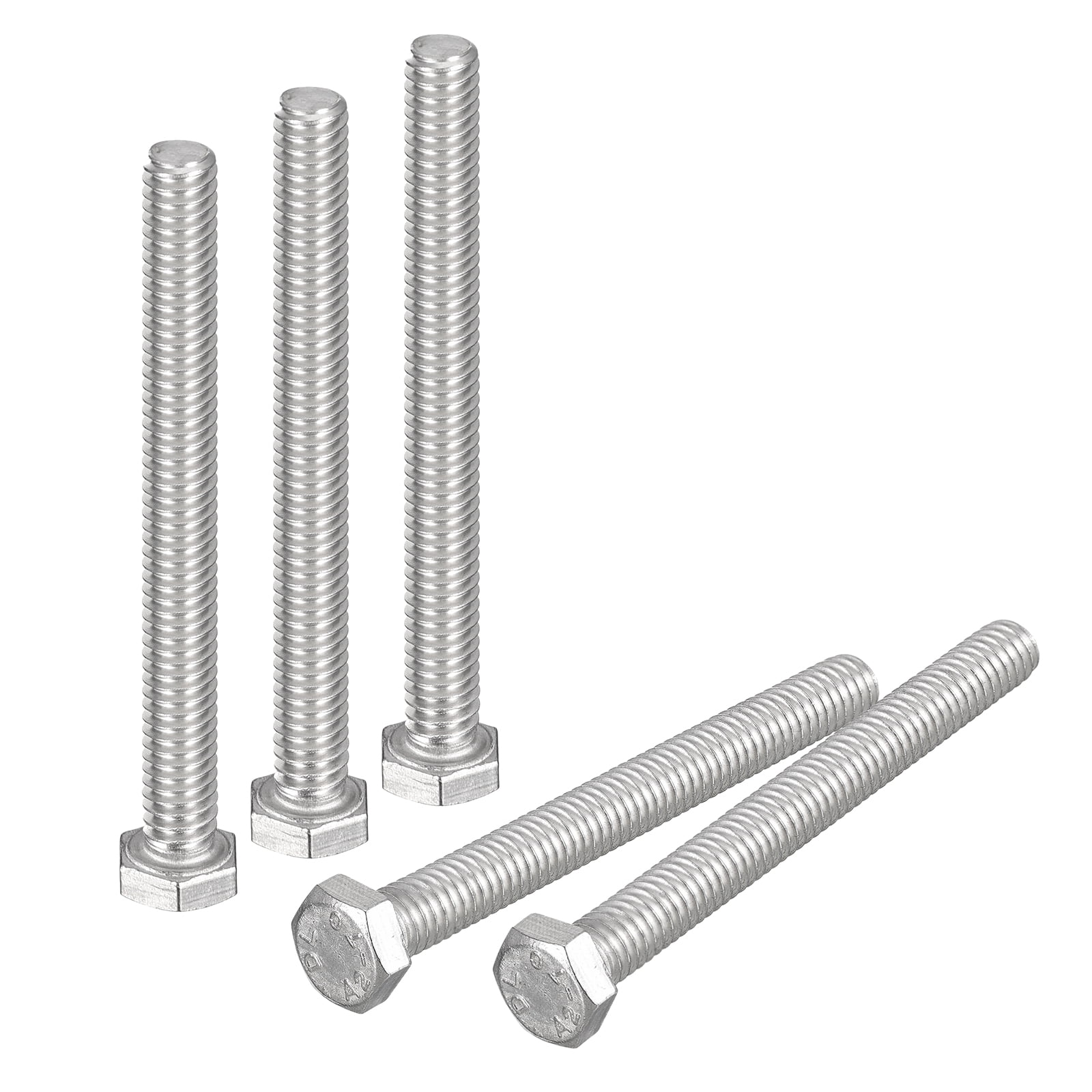 5/16 18x3" Hex Head Bolts, 6 Pack 304 Stainless Steel Hexagon Bolt ...