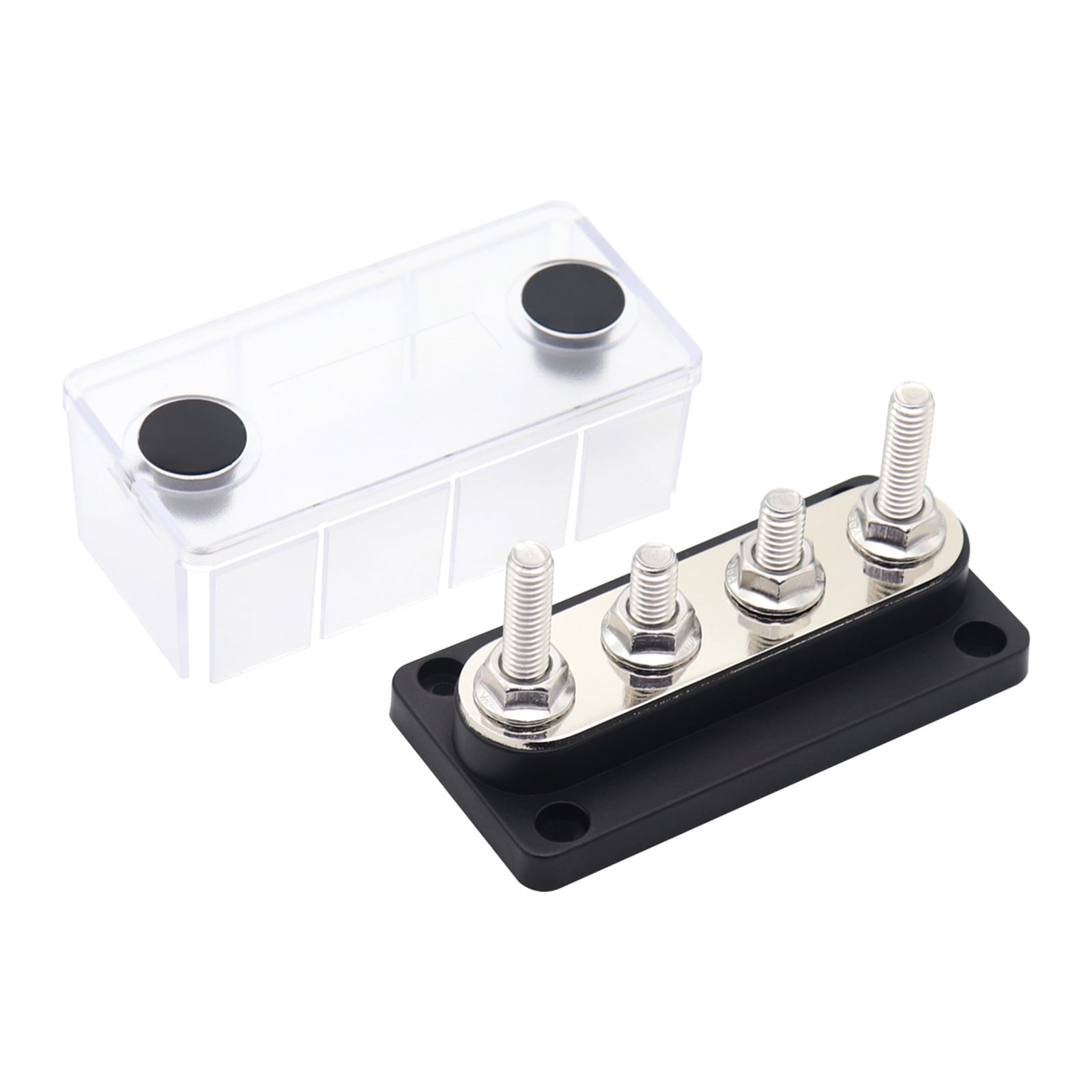 5/16'' 4 Power Distribution Block,Bus with Cover ,High Current Wiring ...