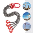 5/16" 5ton Red Lifting Chain Sling G80 Spreader 4-Leg with Grab Hooks ...