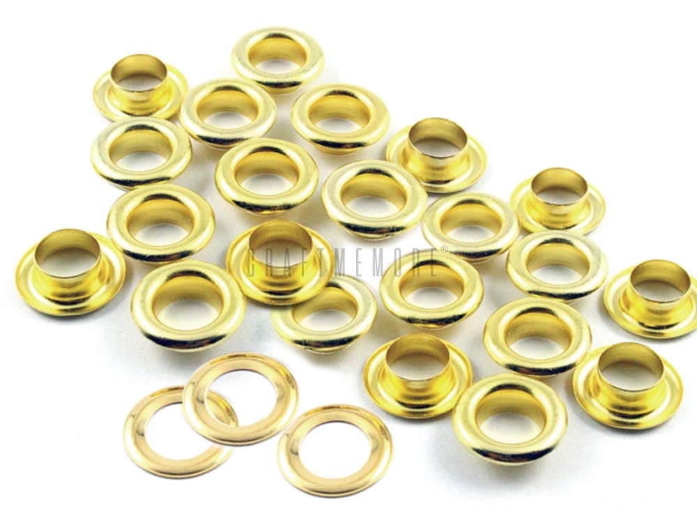 5/16" (8MM) Hole 100 Sets Grommets Eyelets with Washers for Shoes, Bead ...