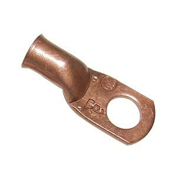 5/16" ID COPPER RING TERMINAL HEAVY DUTY SEAMLESS #4 GAUGE-10PK ...