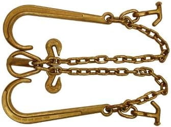 5/16'' J Hook Tow Chain Long Shank 2' Leg w/T-J hooks Pear Link Grab ...