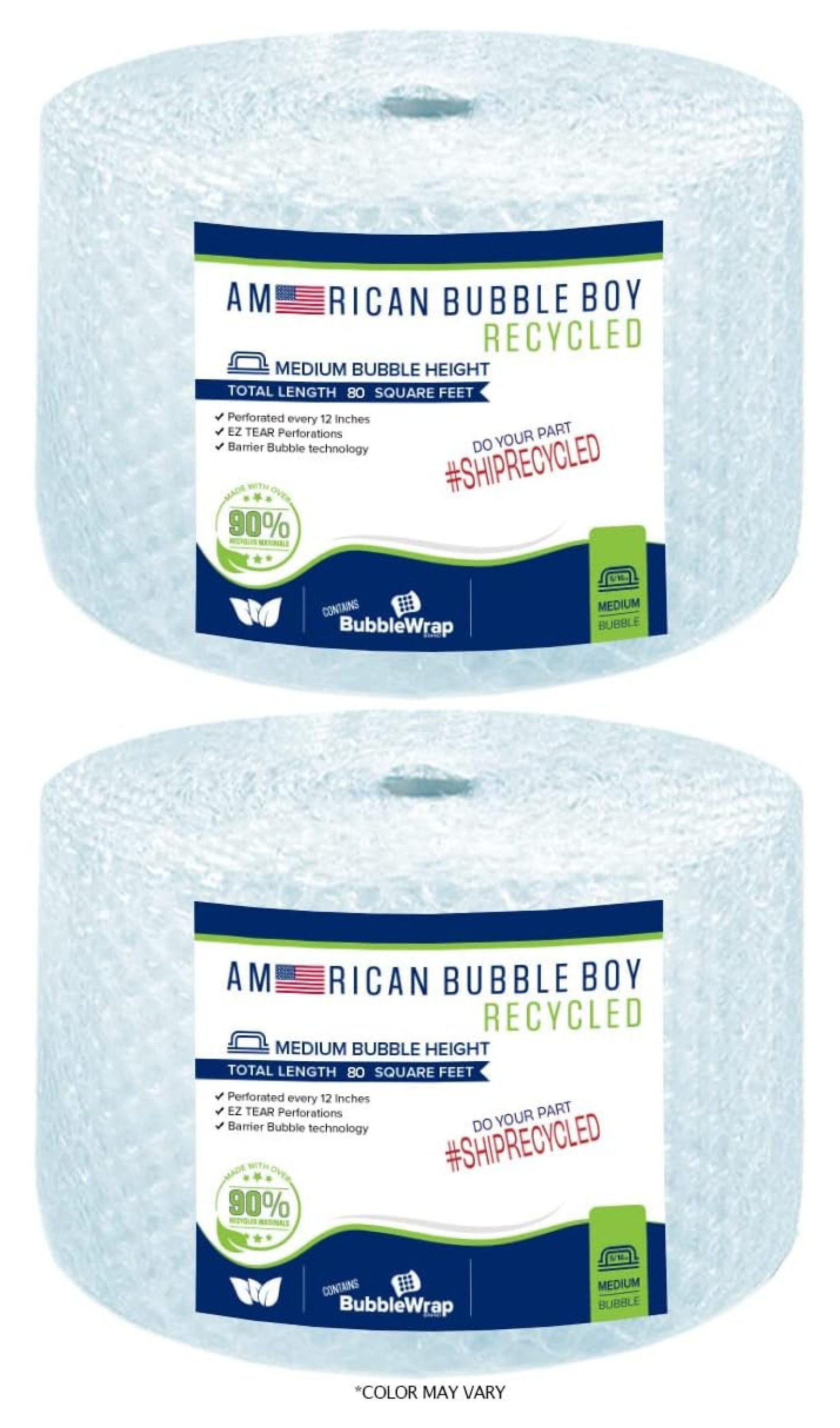 5/16 Medium Recycled Bubble Wrap - 2 Rolls 12" Wide 5/16 Medium Bubble ...