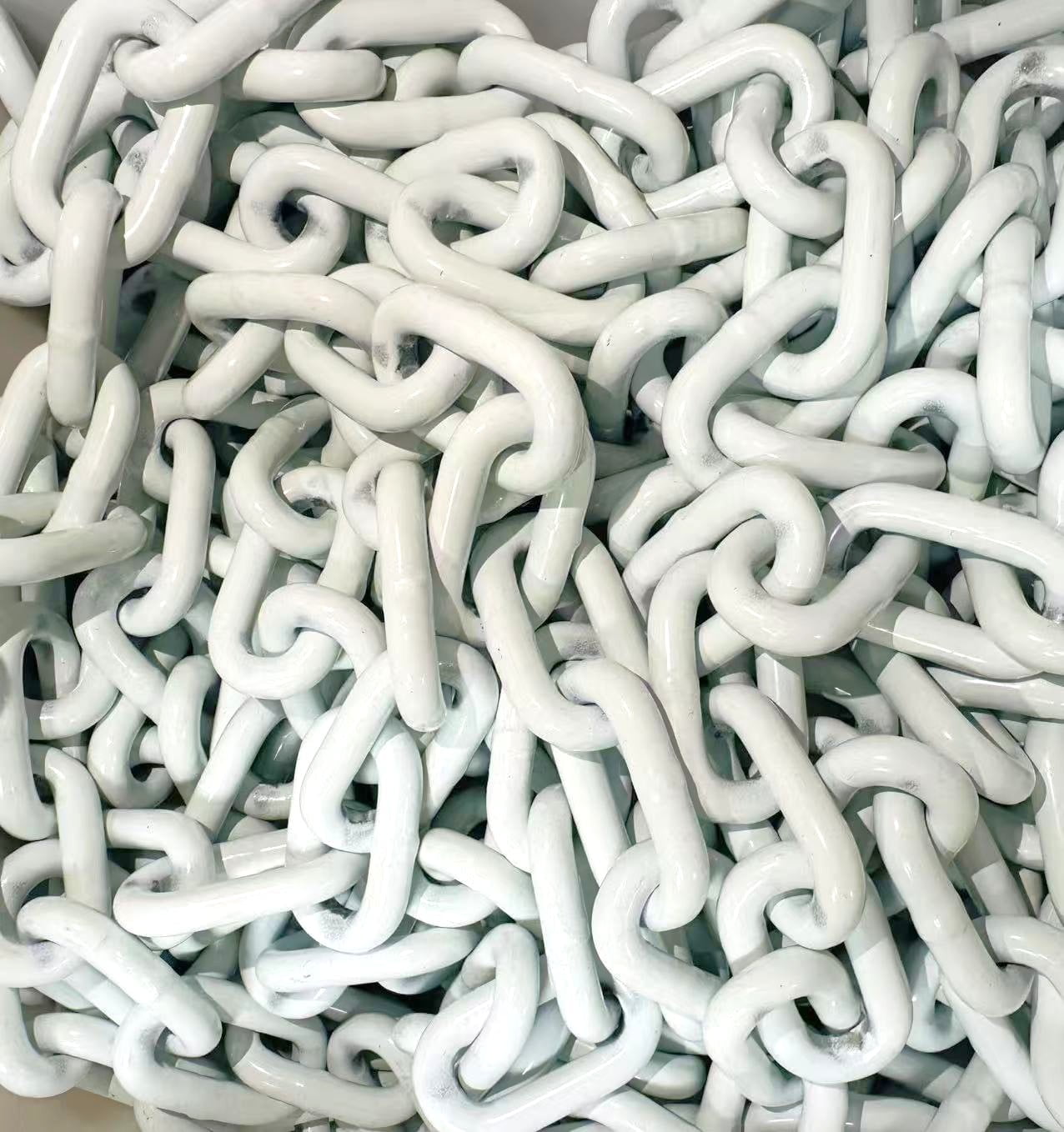 5/16” Proof Coil Weld Steel Chain, White Powder Coated After Zinc ...