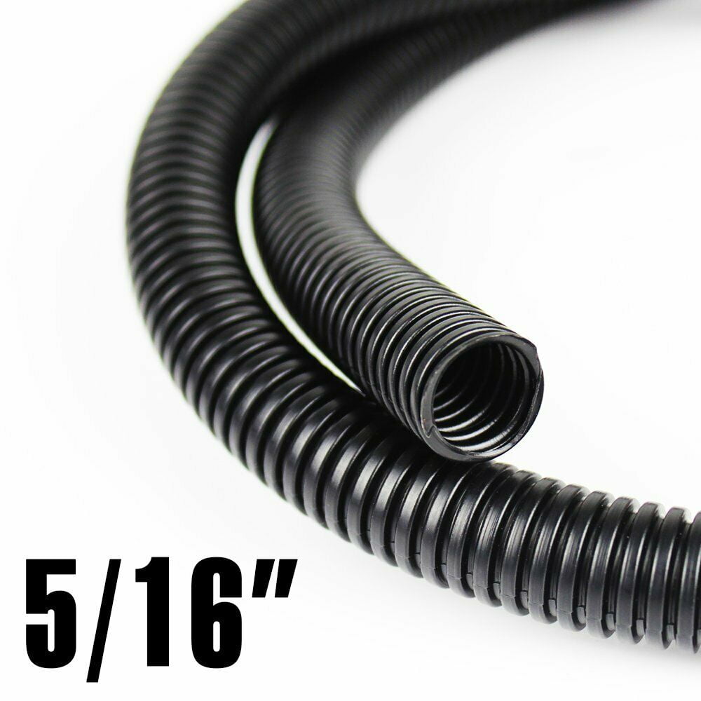 5/16"Split Wire Loom Corrugated Conduit Manage Protect Conceal Cord ...