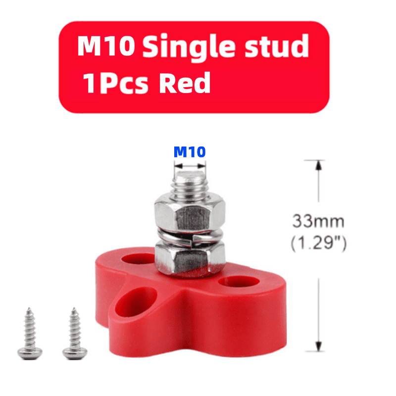 5/16'' Terminal Block Stud M6 M8 M10 150A DC 70V Busbar Positive ...