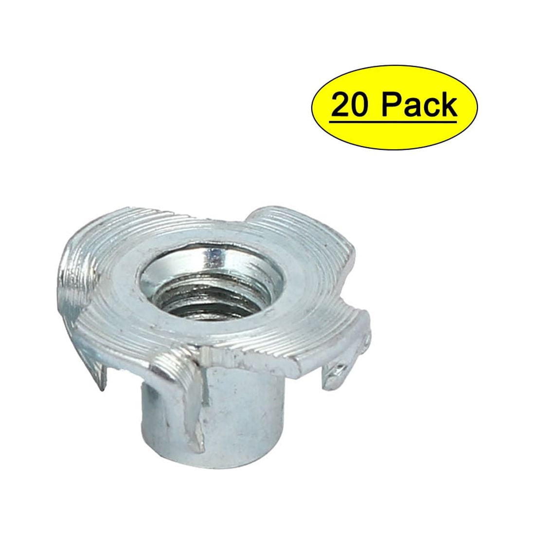 5/16'' Thread Dia 12mm Height 4 Prongs Full Threaded T-Nut Tee Nuts ...