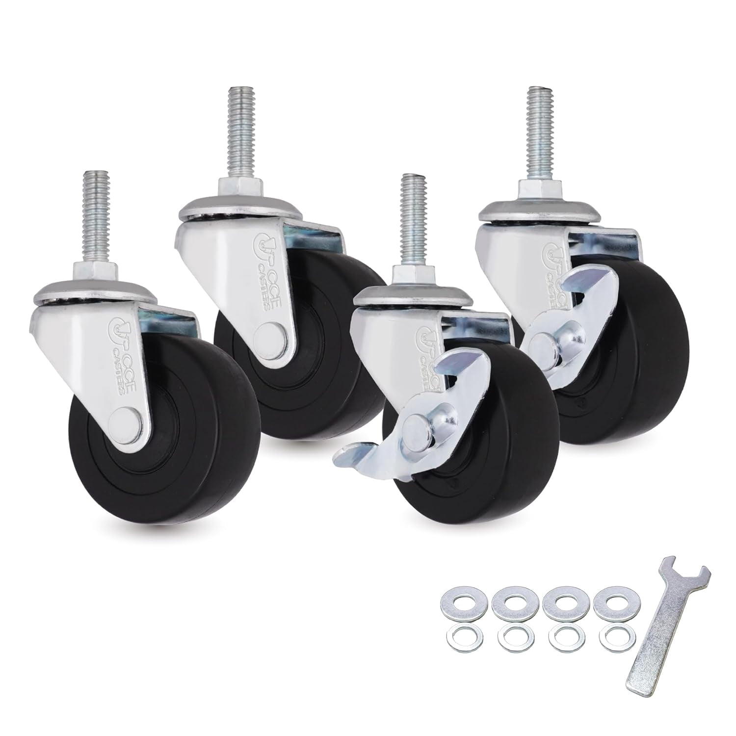 5/16 Threaded Stem Casters, 2 Inch Caster Wheels, Stem Diameter 5/16 ...