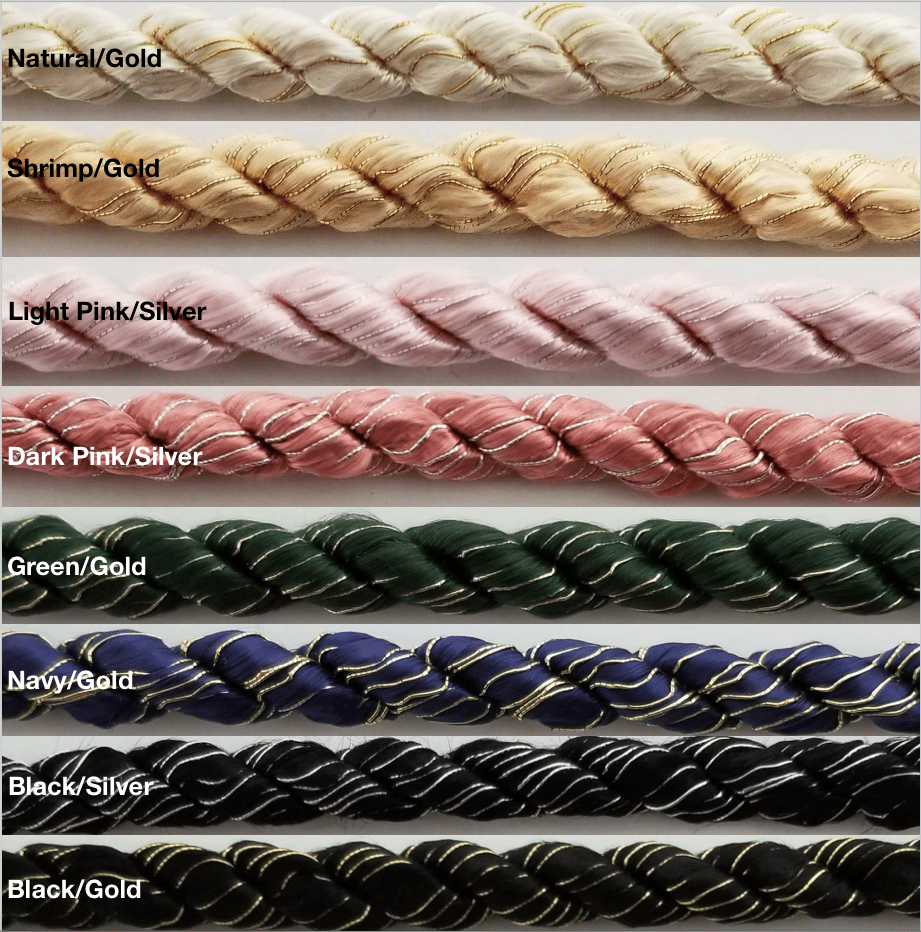 5/16" Twist Cord Rope Trimming with Metallic - 10 Yards - Many Colors ...