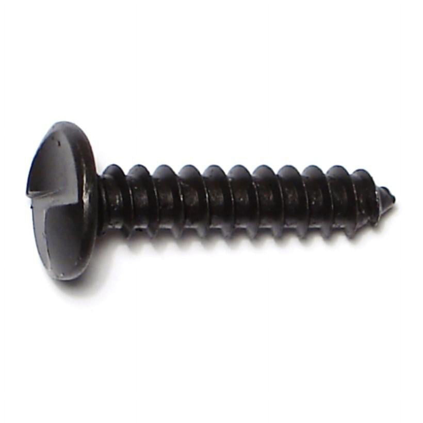 5/16" x 1-1/2" Black Oxide Slotted Round One-Way Lag Screws LSBS-079 ...