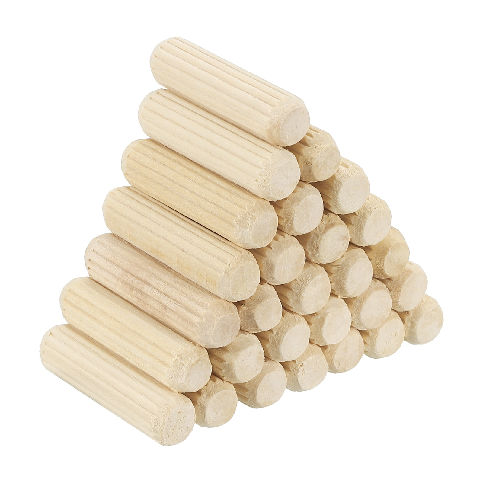 5/16" x 1-3/8" Wood Dowel Pins Fluted Wooden Dowels for Furniture ...