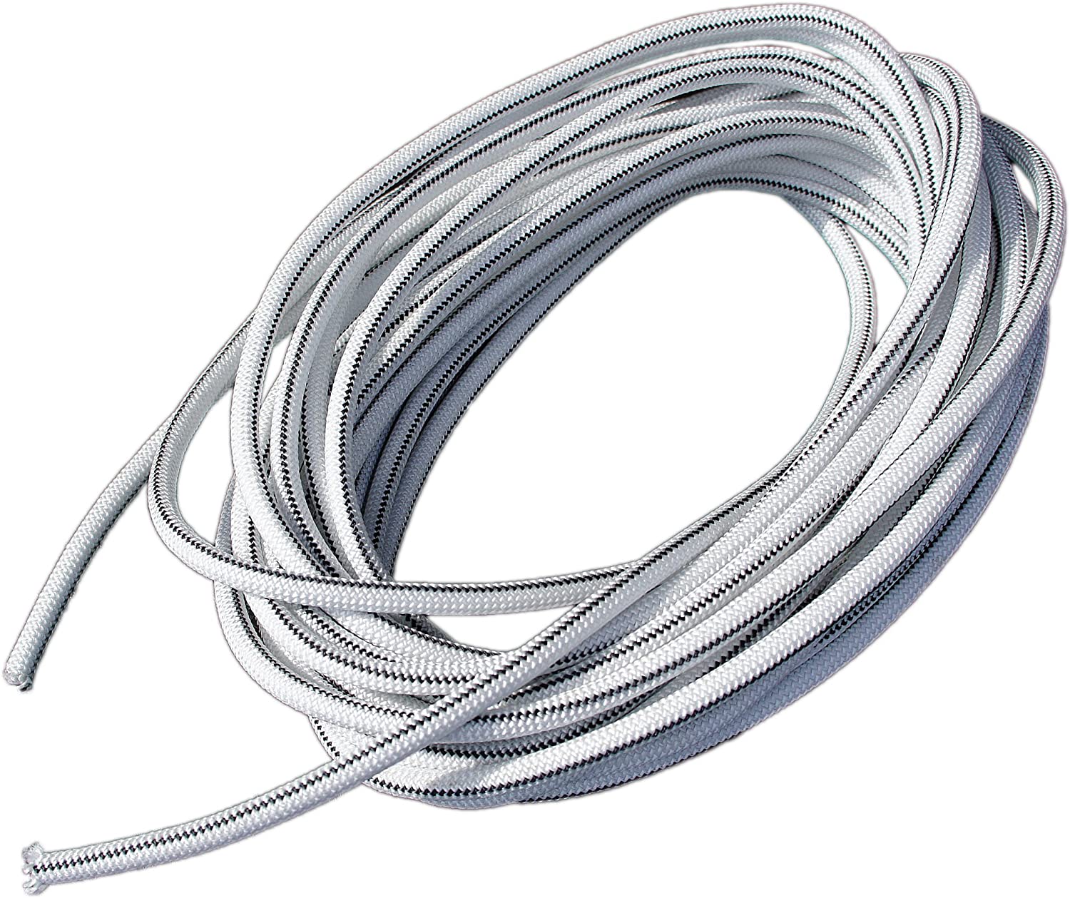 5/16" x 100' White Shock Bungee Rubber Rope Cord - Woven Jacketed ...