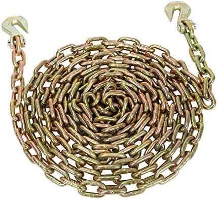 5/16" x 20' G70 Transport Heavy Duty Chain with Clevis Grab Hook Binder ...