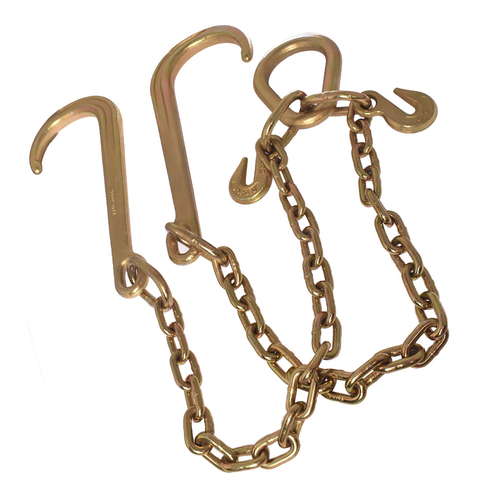 5/16" x 24" Tow Chain J-Hooks Grade 70 Golden Fit for Flatbed Truck ...