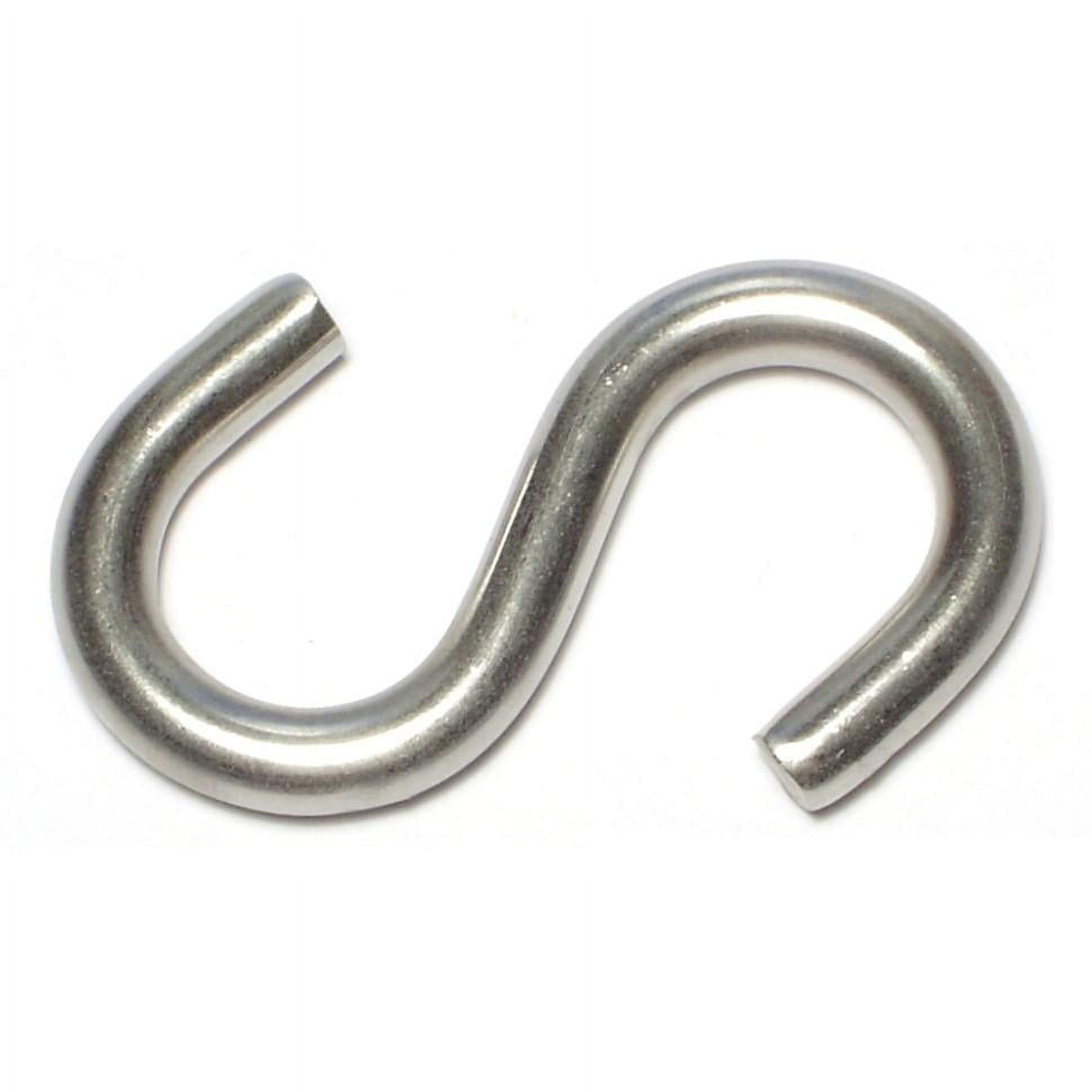 5/16" x 3/4" x 2-1/2" 18-8 Stainless Steel Large Wire S Hooks SHSS-047 ...
