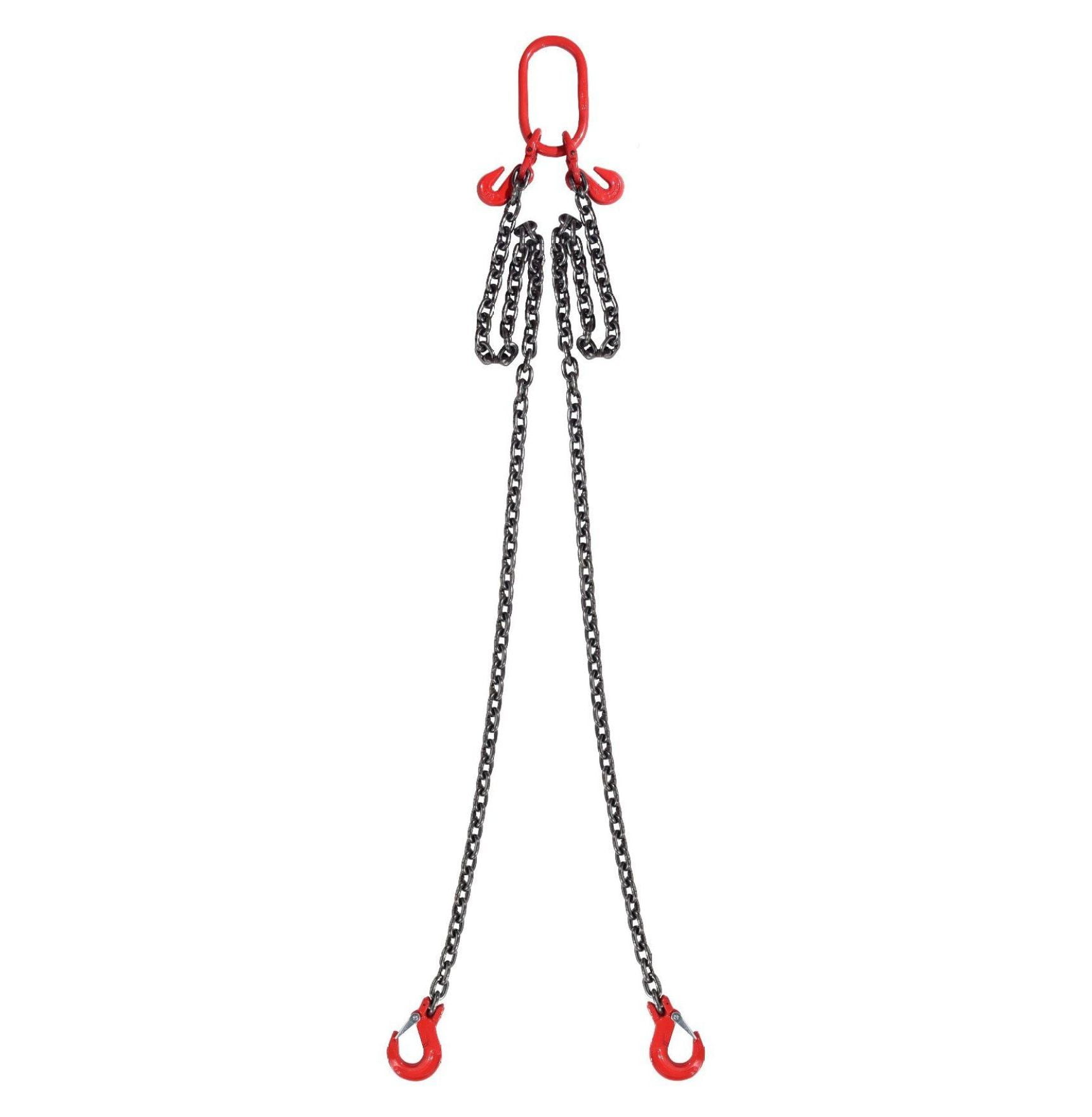 5/16" x 6' Chain Sling - 6600 lbs G80 Lifting Chain with Grab Hooks - 2 ...