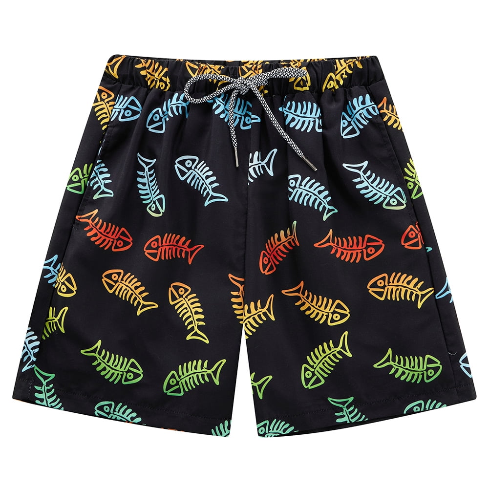 5-16Y Boys Swim Trunks with Boxer Brief Liner Compression Anti Chafe ...