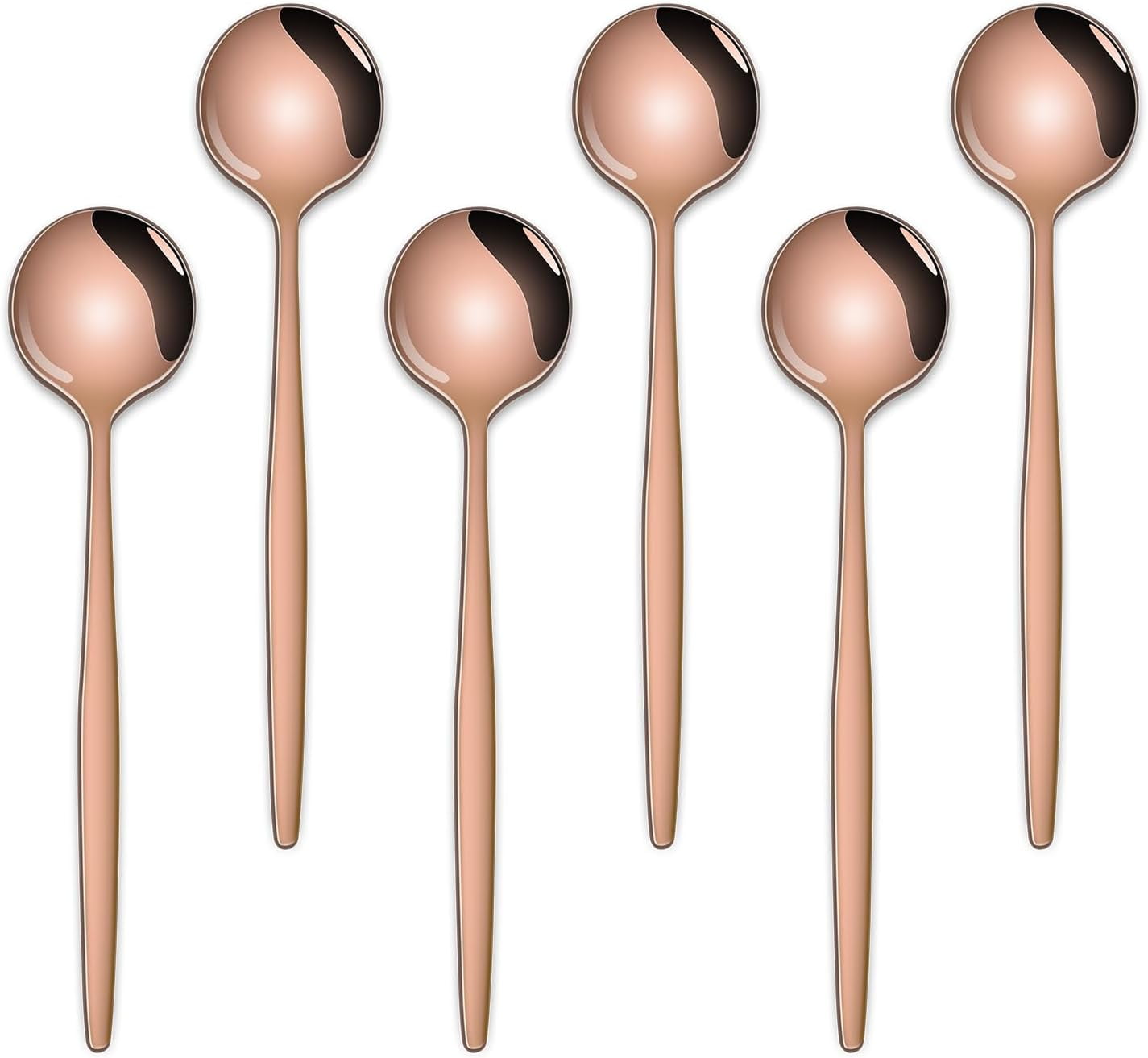 5.1Inch Stainless Steel Coffee & Tea Spoons Set,Rose Gold Teaspoon ...