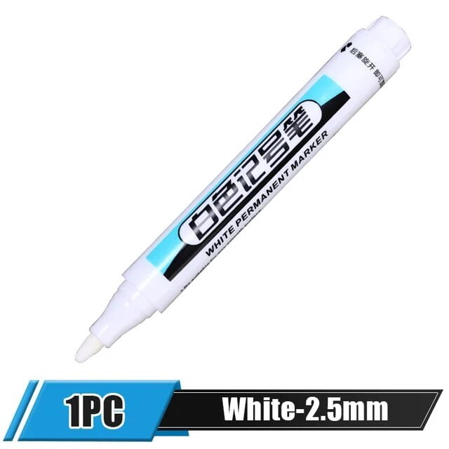 5/1Pcs Oily White Marker Pen Graffiti Pens Waterproof Permanent Gel ...