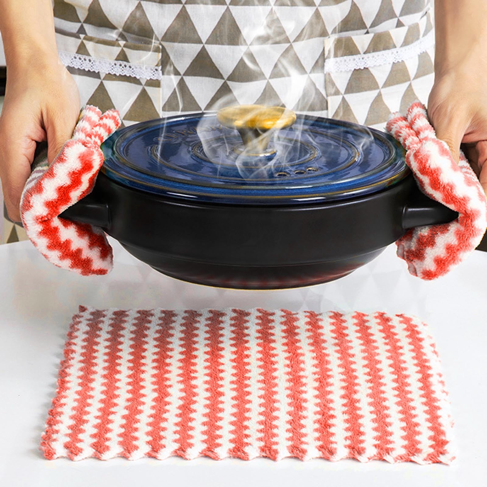 Under $5 1X Rag,Orange Dishcloth,Household Cleaning Rag Strong Water ...