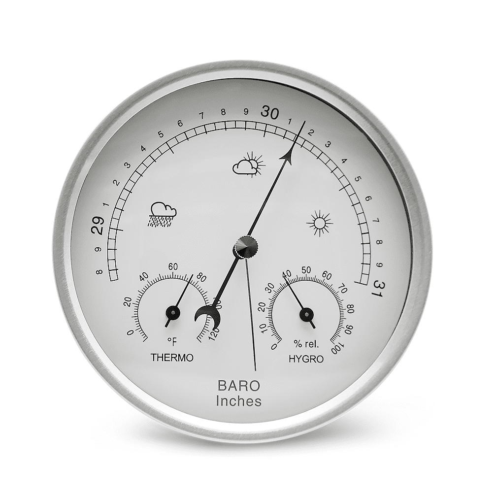 5.2" Diameter Dial Type Barometer Thermometer Hygrometer 3 in 1 ...