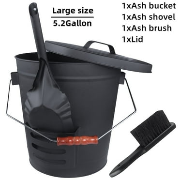 Behrens B907P Ash Bucket, Vintage Style Galvanized Steel Can for Wood ...