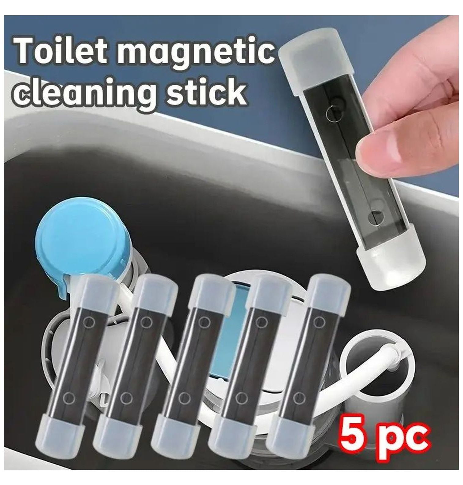 5/2 Piece Magnetic Toilet Cleaner - Auto Scale Remover for & Bowl ...