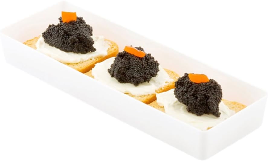 5.2 X 1.8 Inch Mini Tasting Plates 100 Disposable Rectangle Plastic ...