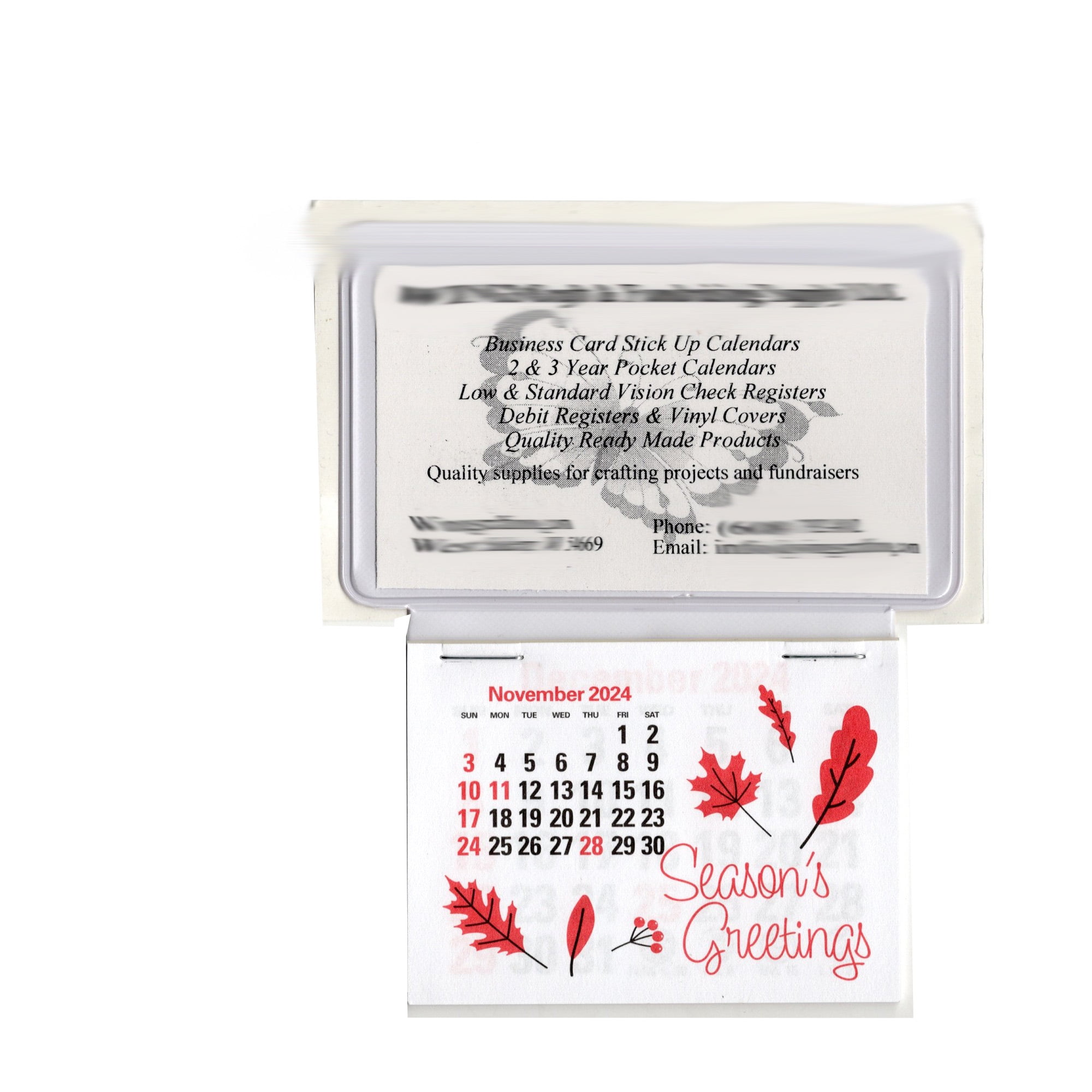 5 - 2025 Business Card Stick Up Calendars Peel N Stick Press and Stick ...