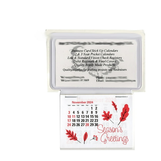 5 - 2025 Business Card Stick Up Calendars Peel N Stick Press and Stick ...