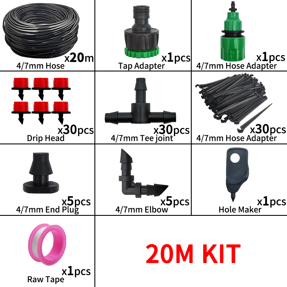 5-20M Drip Irrigation System Plant Watering Set Watering Kits ...