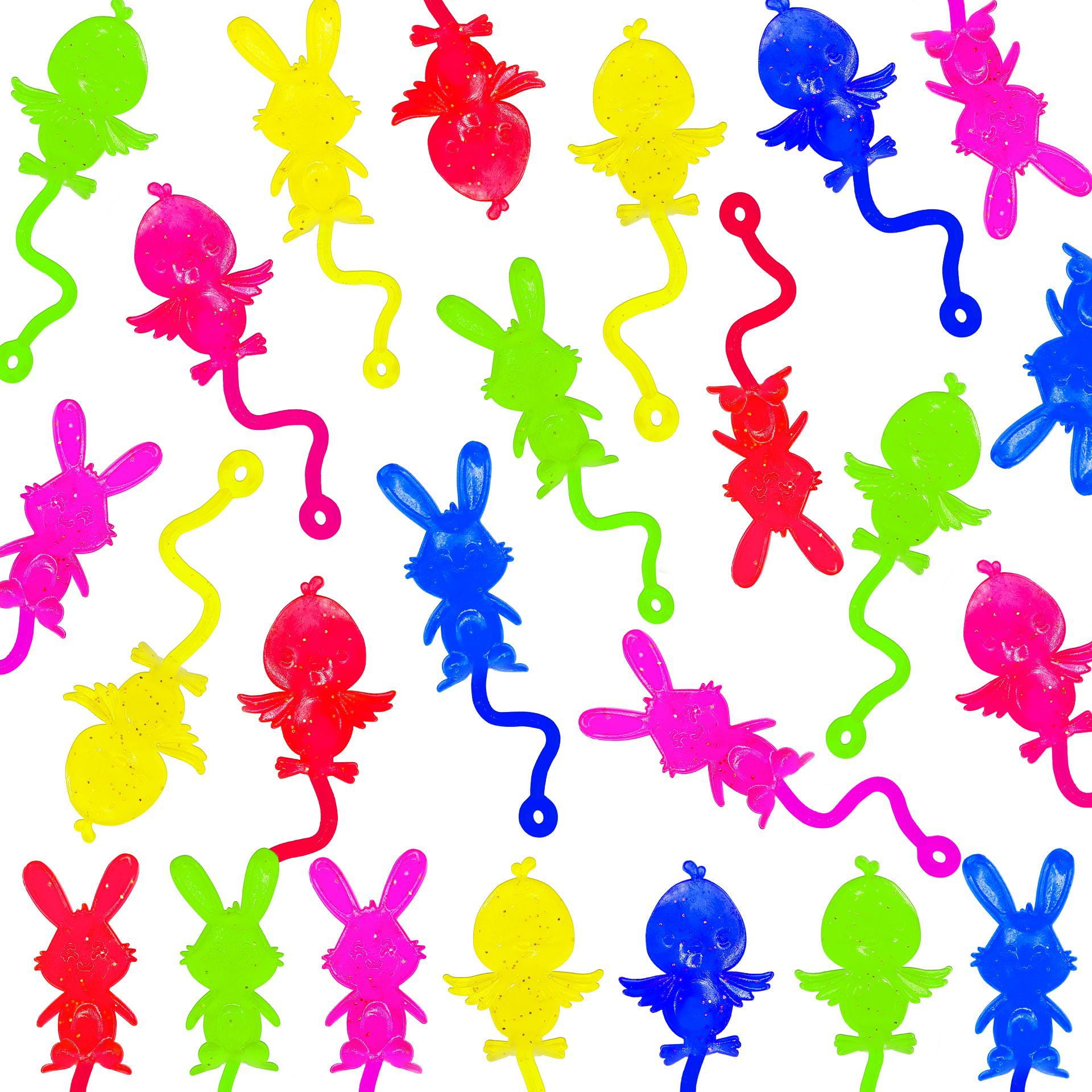 5-20Pcs Happy Easter Sticky Hands Toy Palm Elastic Sticky Squishy Slap ...